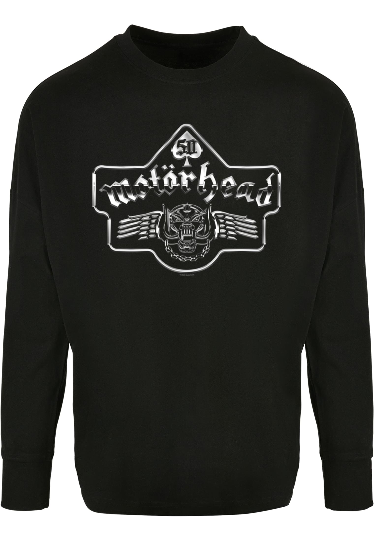 Motorhead - 50th Ace Wings Chrome Emblem Oversize Longsleeve - HIROSTAMPE